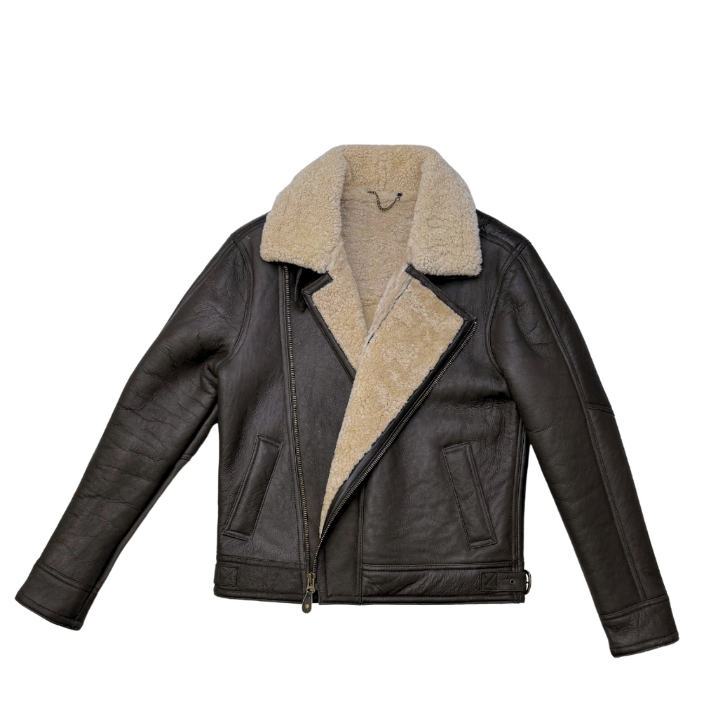 Men's Aviator Leather Coat - Blenheim - Distressed Dark Brown - CLEARA ...