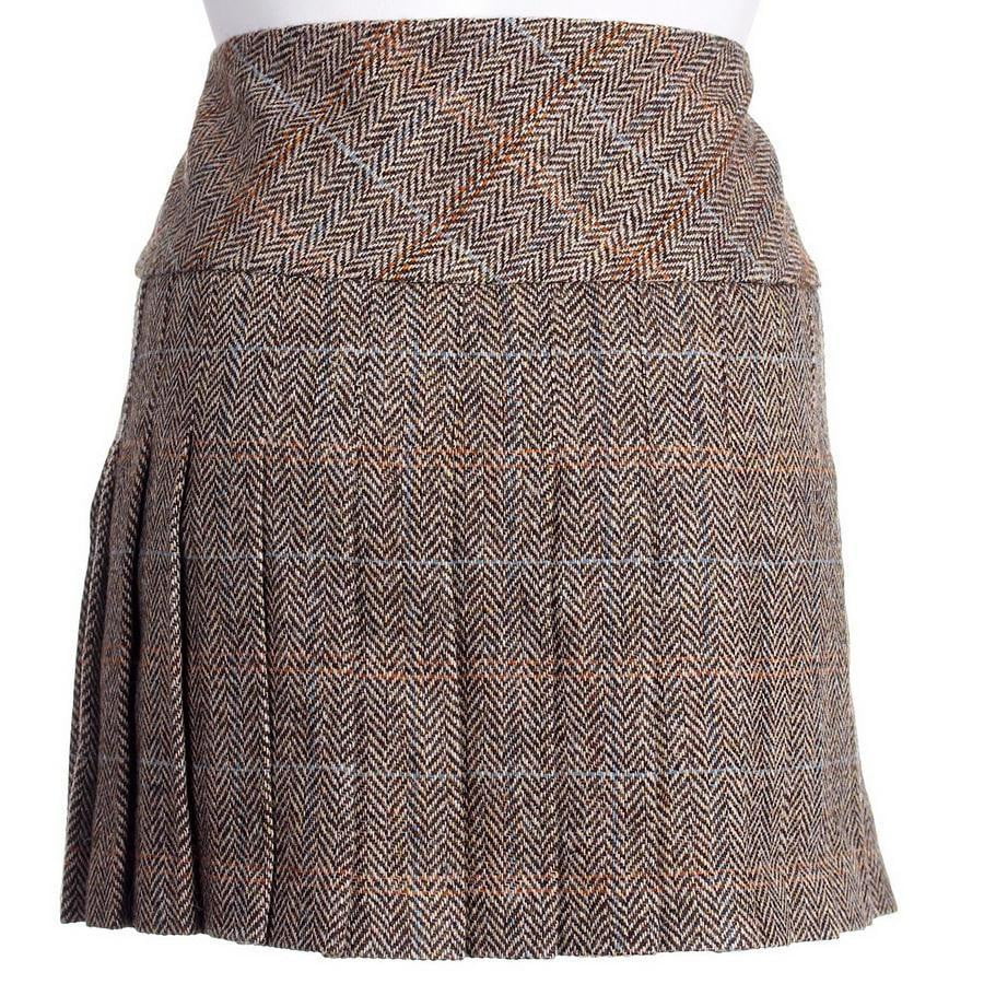 Women's Tweed Stacey Style Kilt - Made to Order | Scotland Kilt Co US