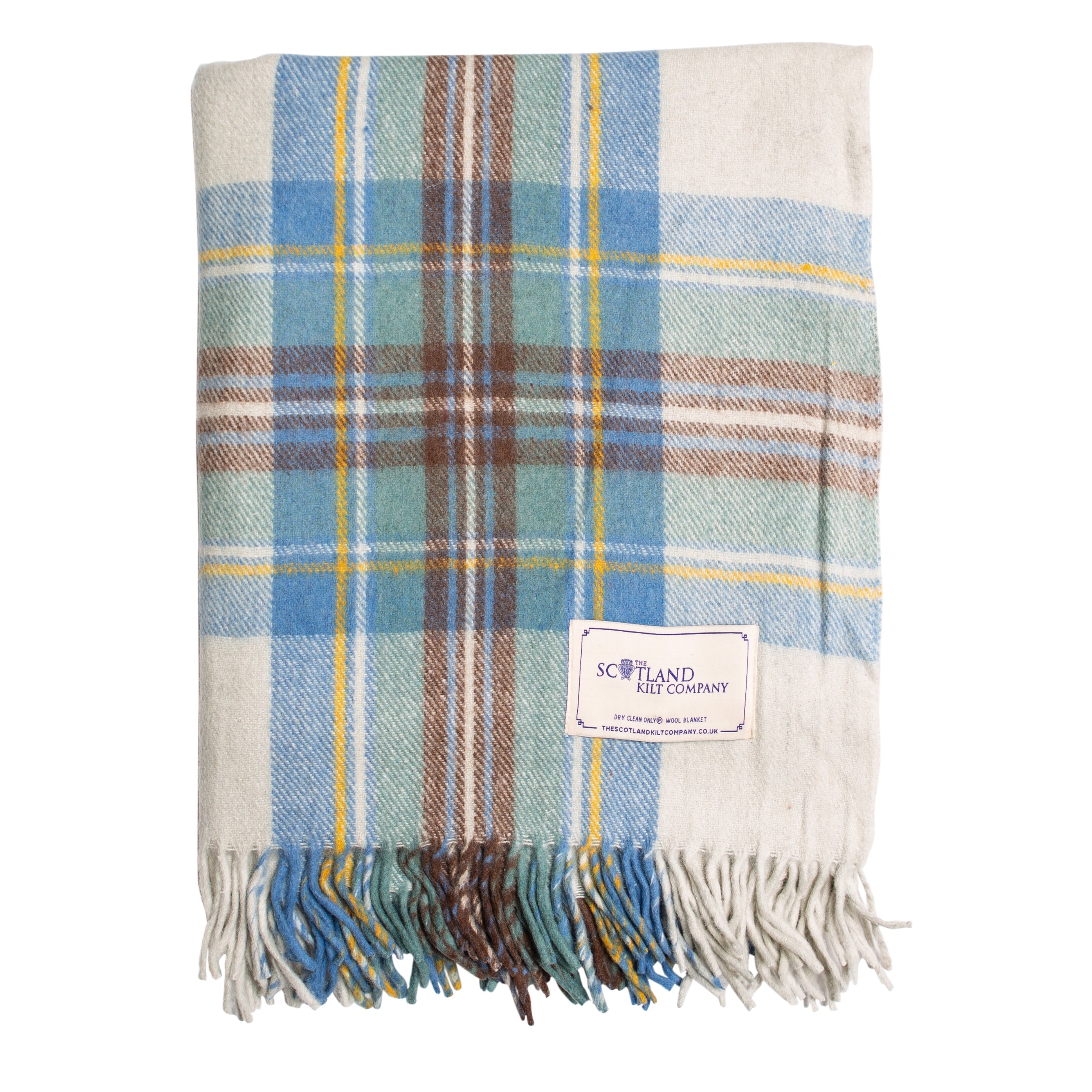 Wool Tartan Blanket - 60'' x 70'' - Stewart Muted Blue | Scotland Kilt ...