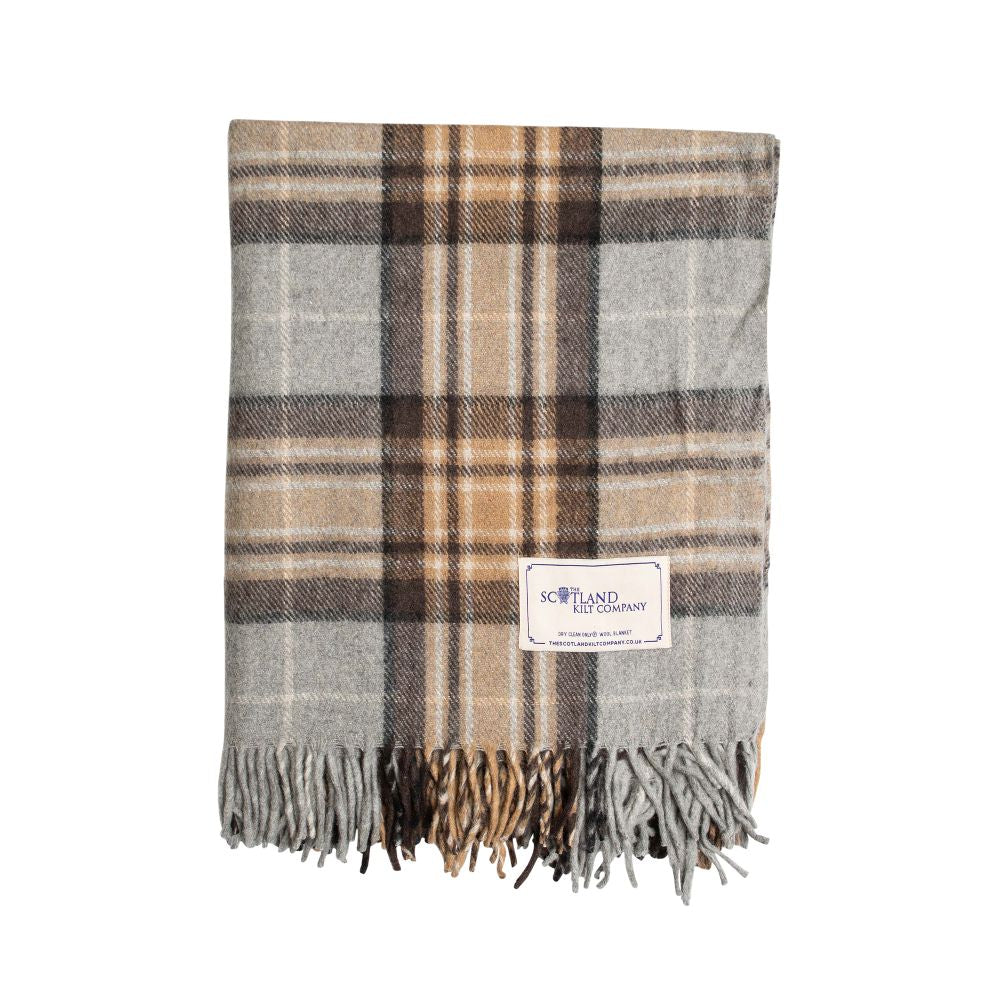 Scottish 100% Wool Tartan Rug/ Throw Blanket - MacKellar | Scotland ...