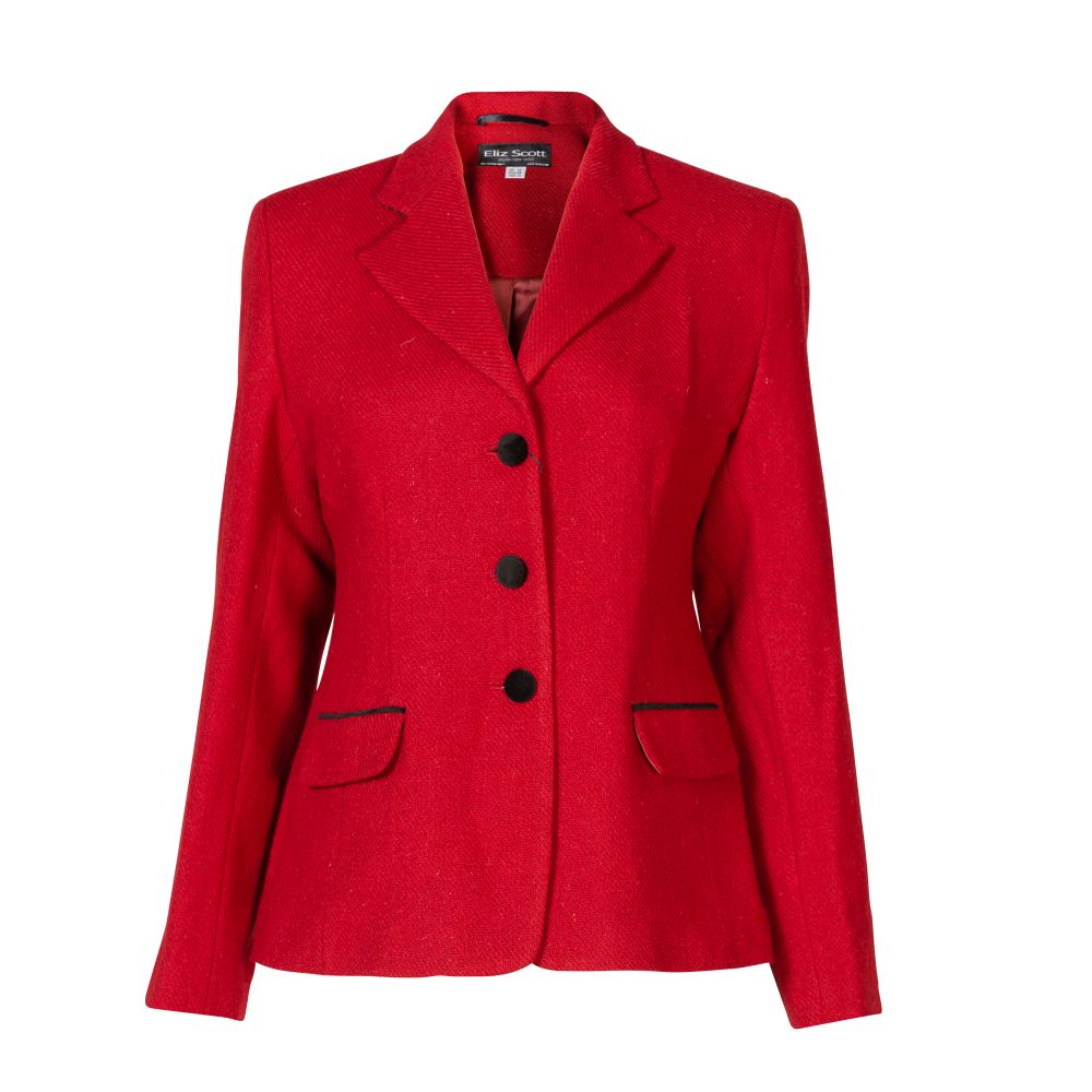 Women's Harris Tweed Jacket - Melanie - Red Twill | Scotland Kilt Co US