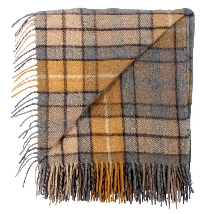 Wool Tartan Blanket - 60'' x 70'' - Buchanan Natural | Scotland Kilt Co US