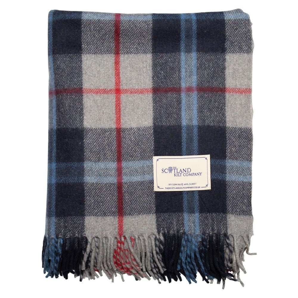 Wool Tartan Blanket - 60'' x 70'' - Douglas Navy | Scotland Kilt Co US